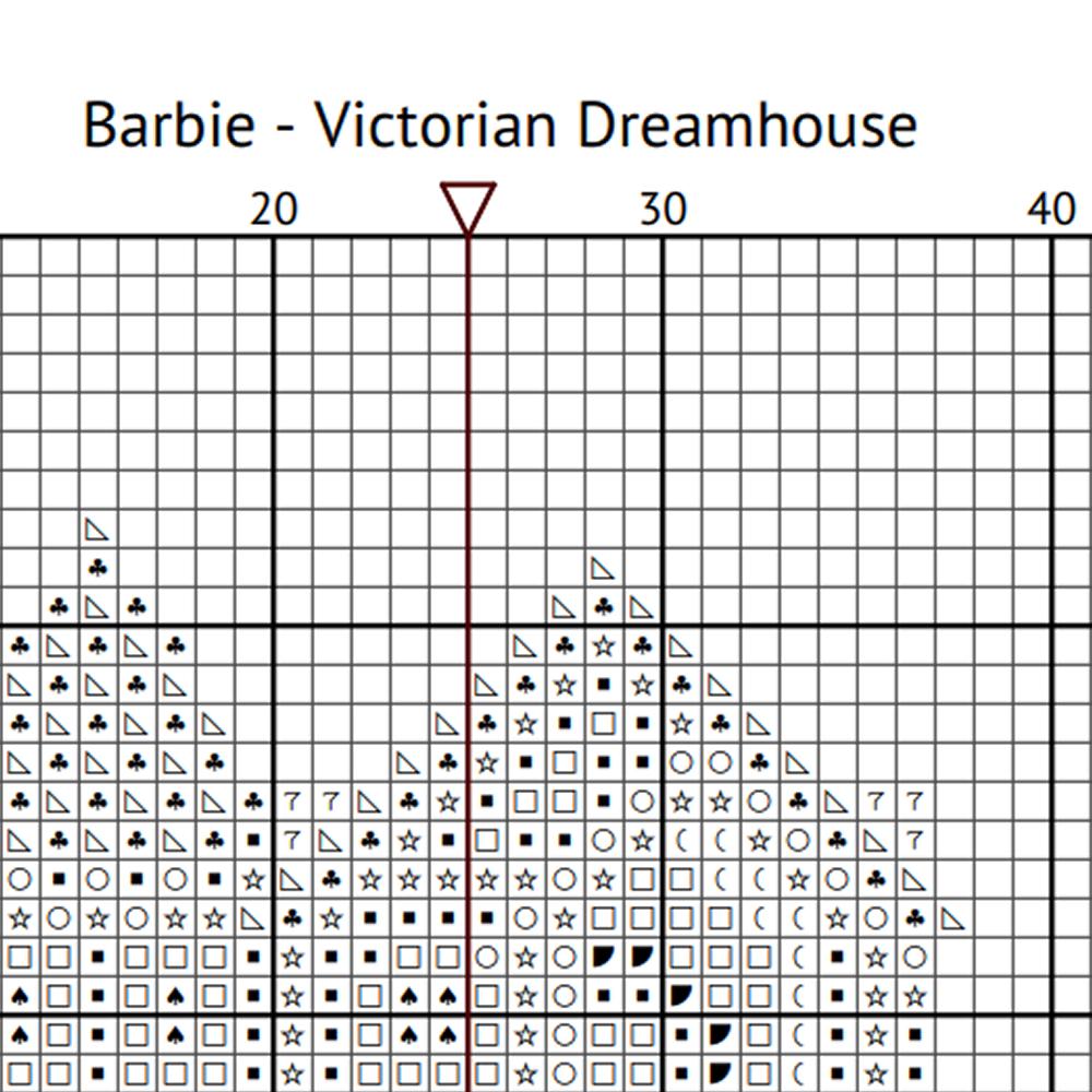 BARBIE - Victorian Dreamhouse Cross Stitch Pattern - Etsy