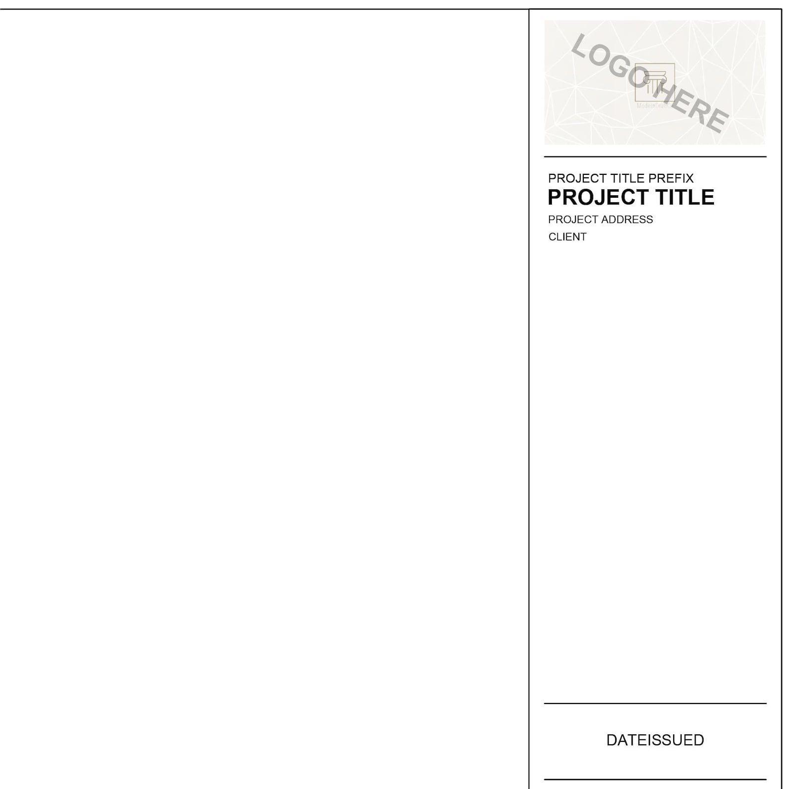 Autocad Title Block Template Bundle: Minimalist Architecture DWG, DWT ...