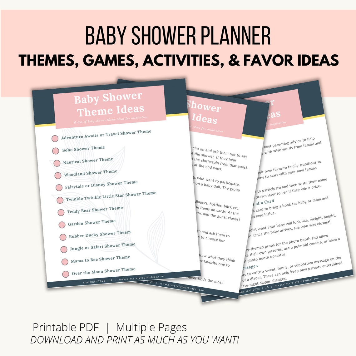 Baby Shower Planner Printable, Baby Shower Planning, Event Planner ...