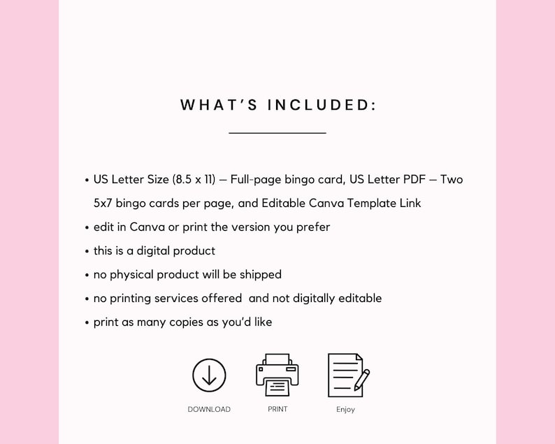 Editable 2026 Vision Board Bingo Card, Vision Board Template, Vision ...