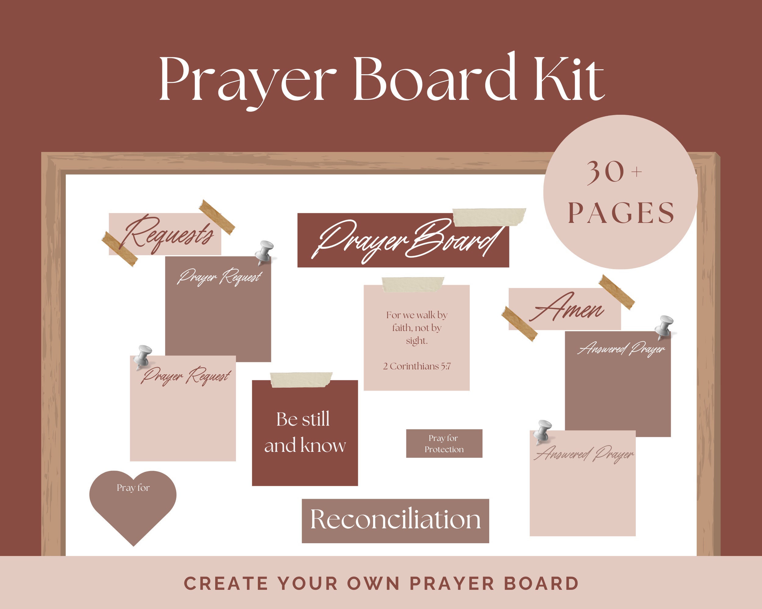 Printable Prayer Board, Prayer Board Kit, Prayer Request Cards ...