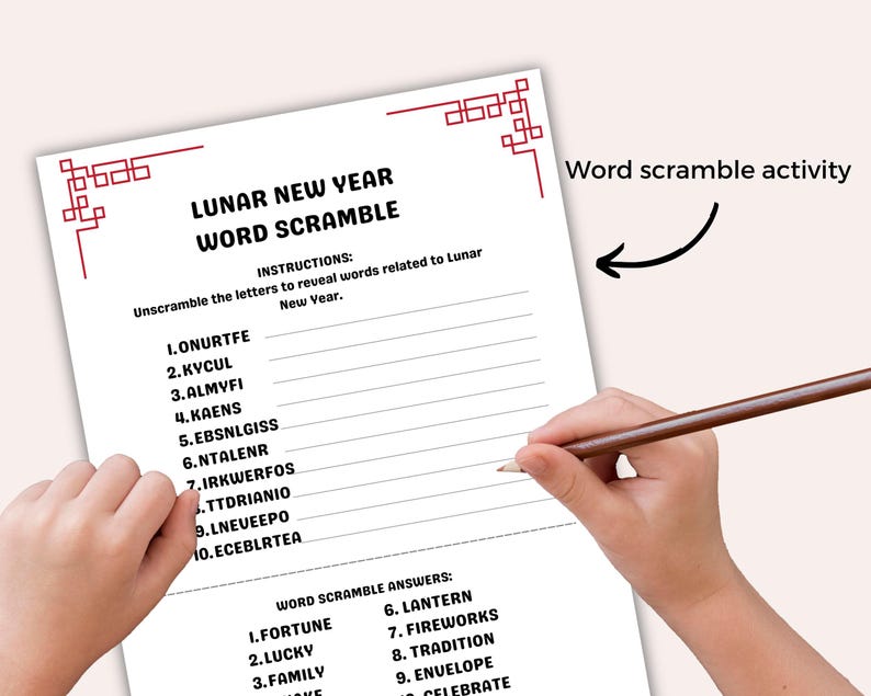 2025 Lunar New Year Kids Activity Bundle, Year of the Snake, Chinese ...