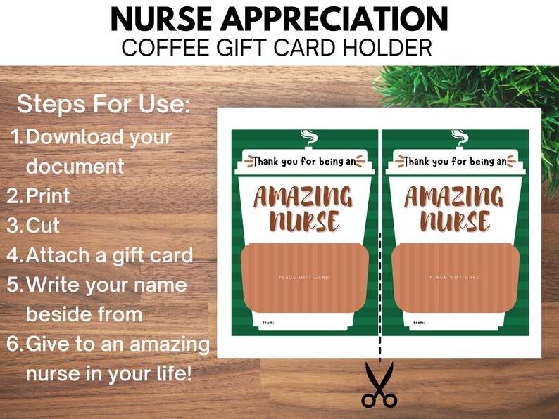 Nurse Gift Card Holder, Nurse Appreciation, Nurse Thank You, New Nurse ...
