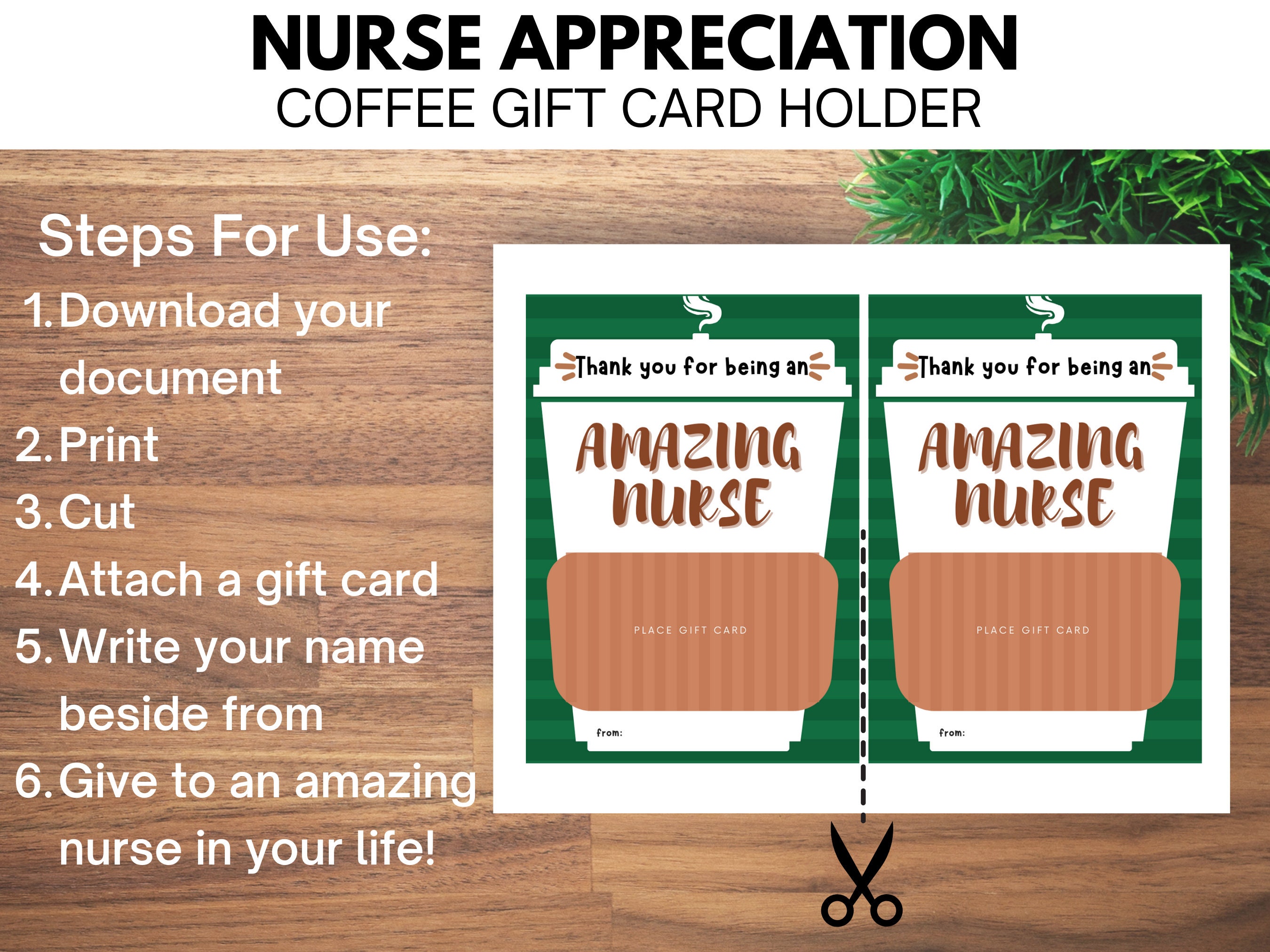 Nurse Gift Card Holder, Nurse Appreciation, Nurse Thank You, New Nurse ...