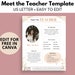 Editable Meet the Teacher Template, Canva Template, Back to School ...