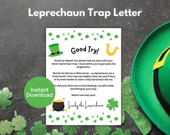 Leprechaun Trap Letter, St Patrick's Day Activity, Leprechaun Note ...