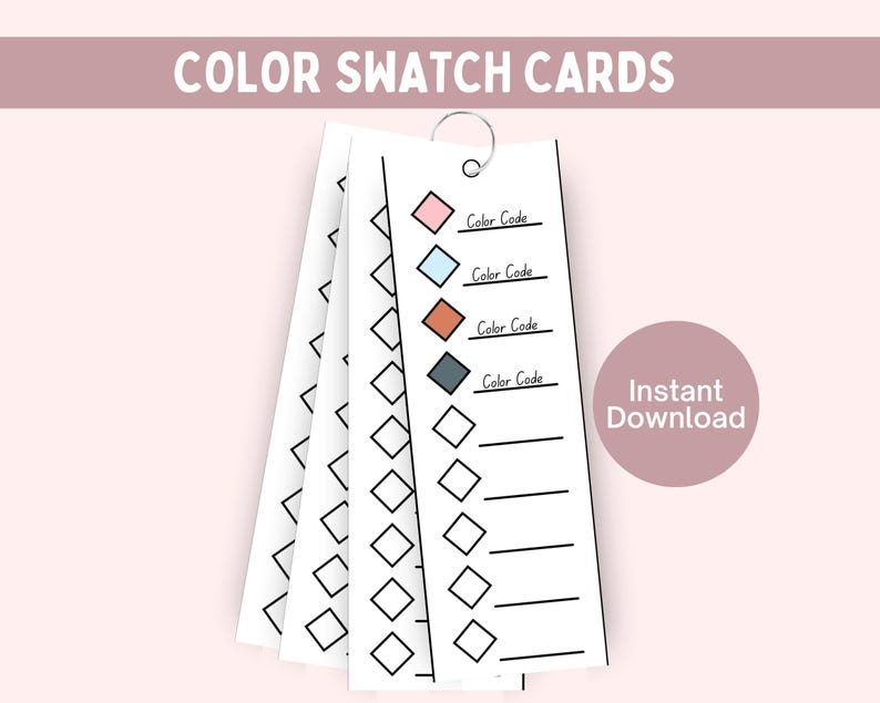 Color Swatch Charts, Color Test Chart, Blank Color Chart, Adult ...