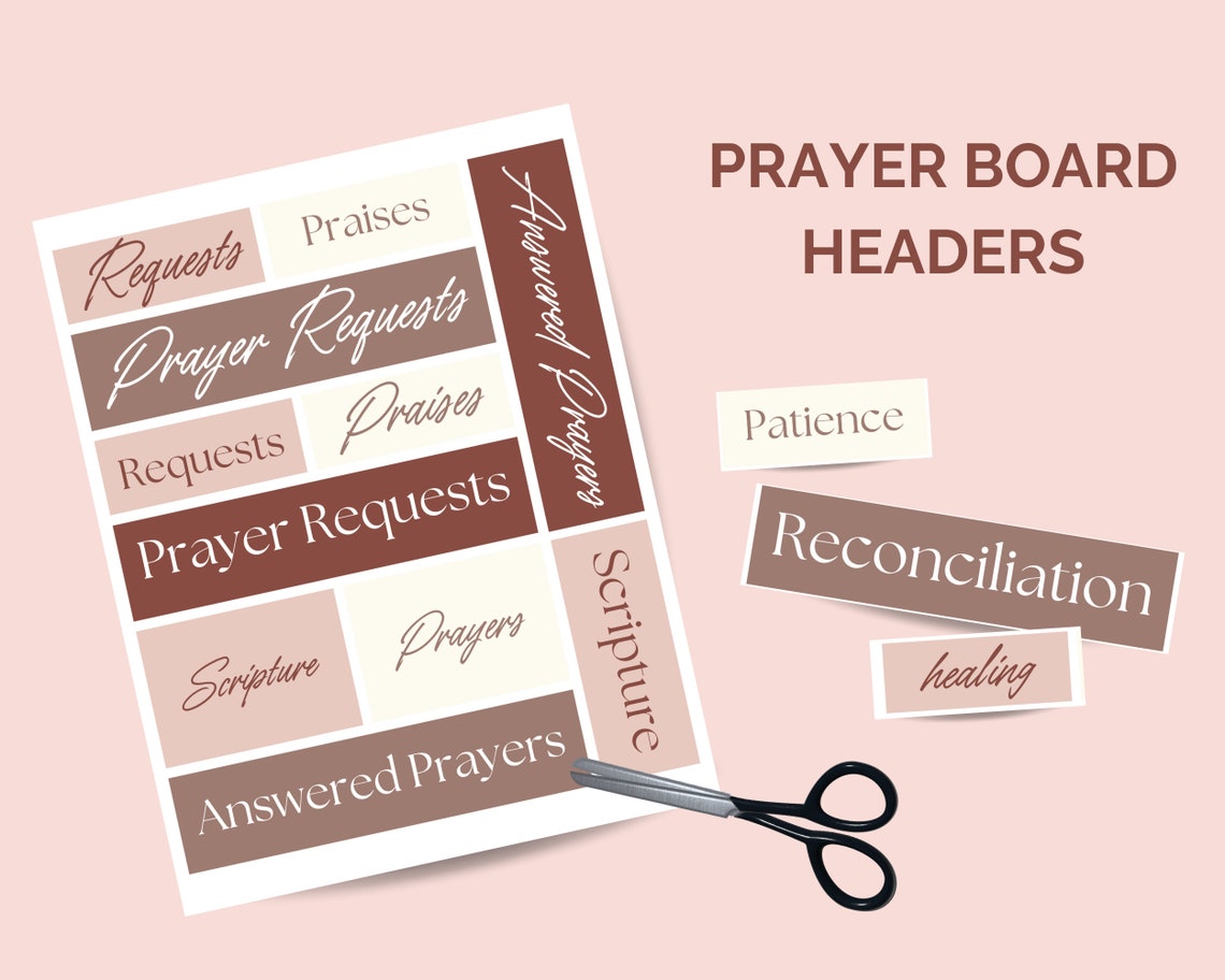 Printable Prayer Board, Prayer Board Kit, Prayer Request Cards ...