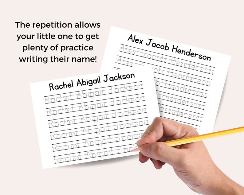 Handwriting Practice, Custom Name Tracing Sheet, Personalized Tracing ...