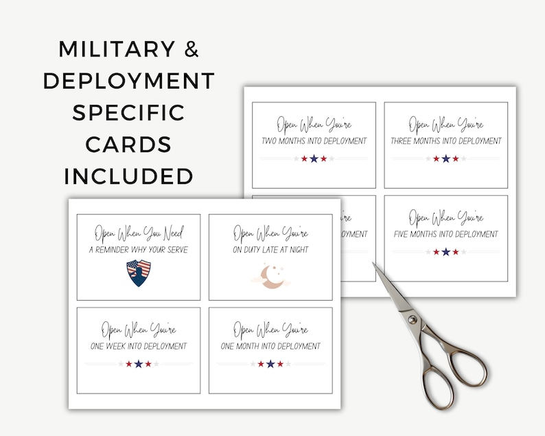 Open When Envelopes for Military, Deployment Care Package, Printable ...