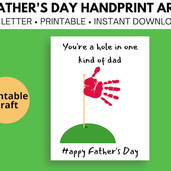 Golf Handprint Craft - Etsy