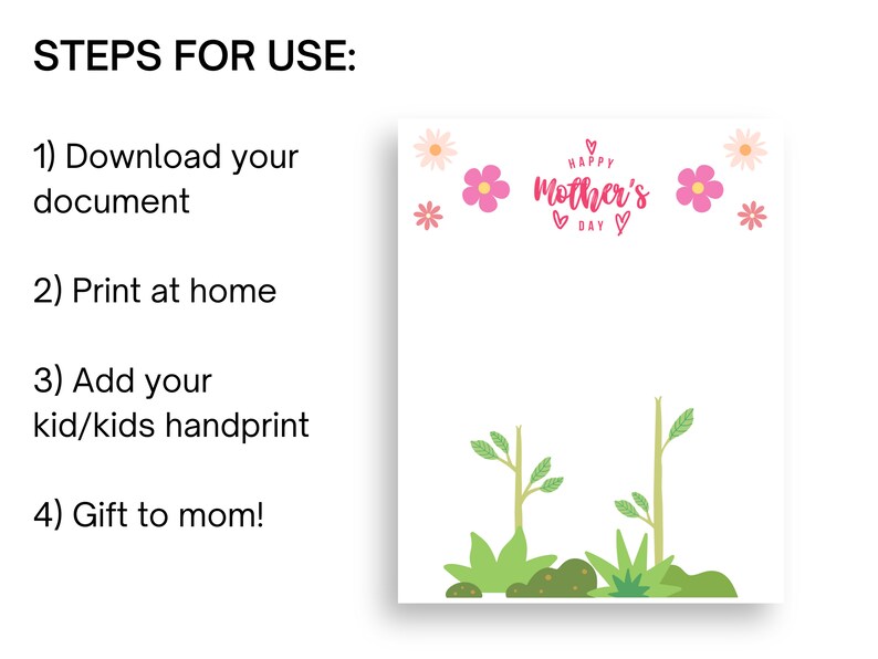 Mother's Day Handprint Art for Kids, Mother's Day Craft Activities ...