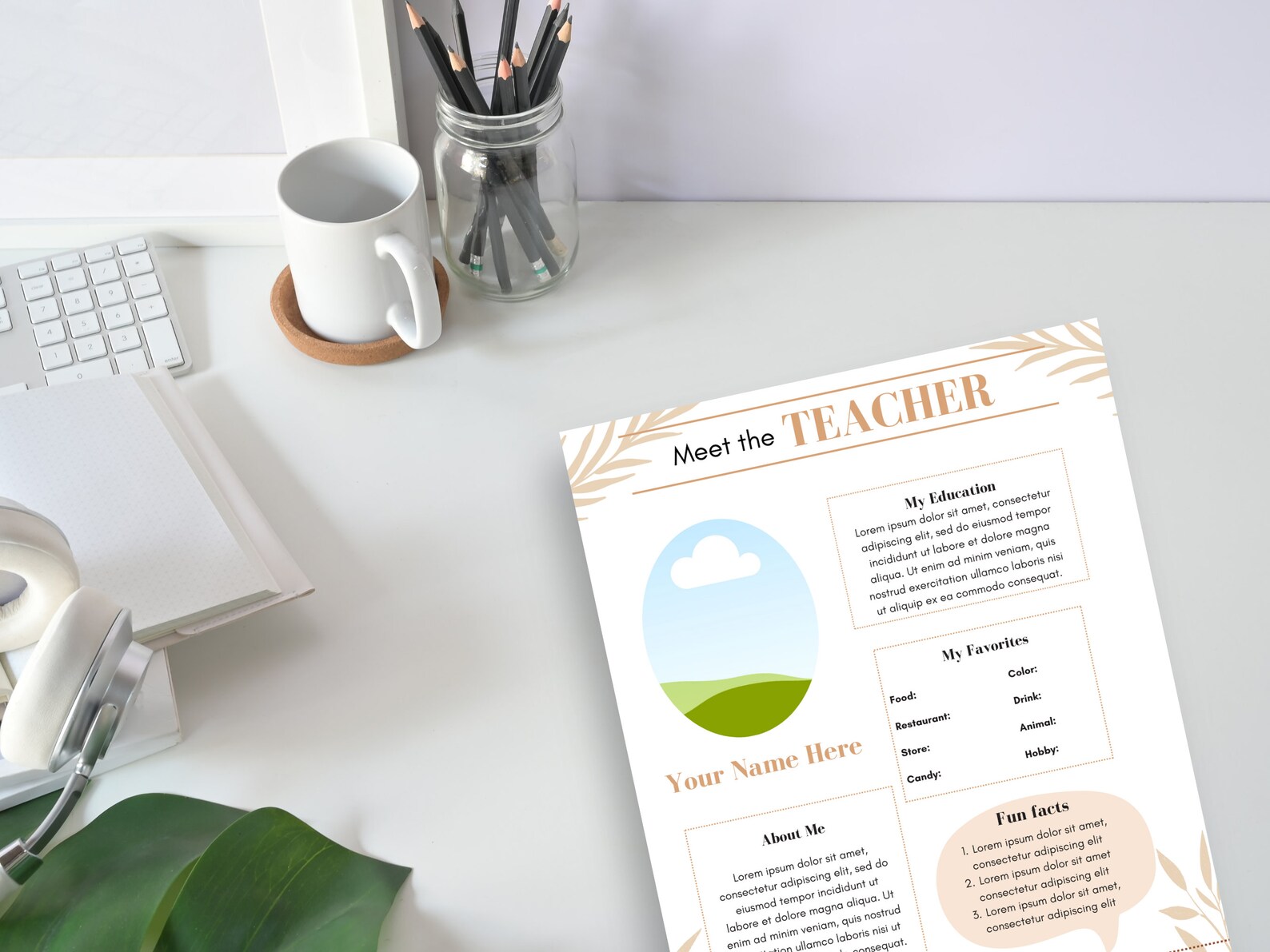 Editable Meet the Teacher Template, Canva Template, Back to School ...