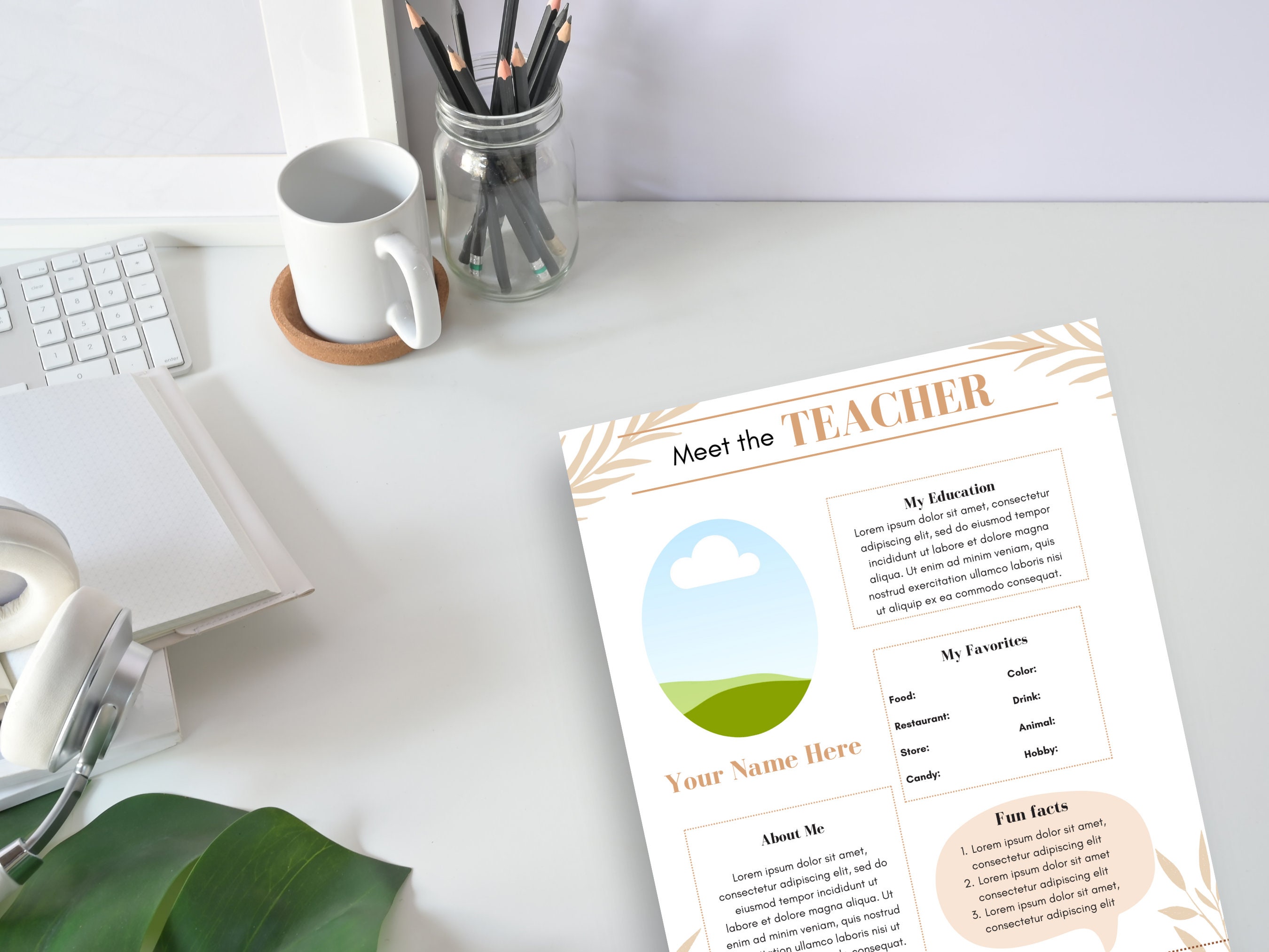 Editable Meet the Teacher Template, Canva Template, Back to School ...