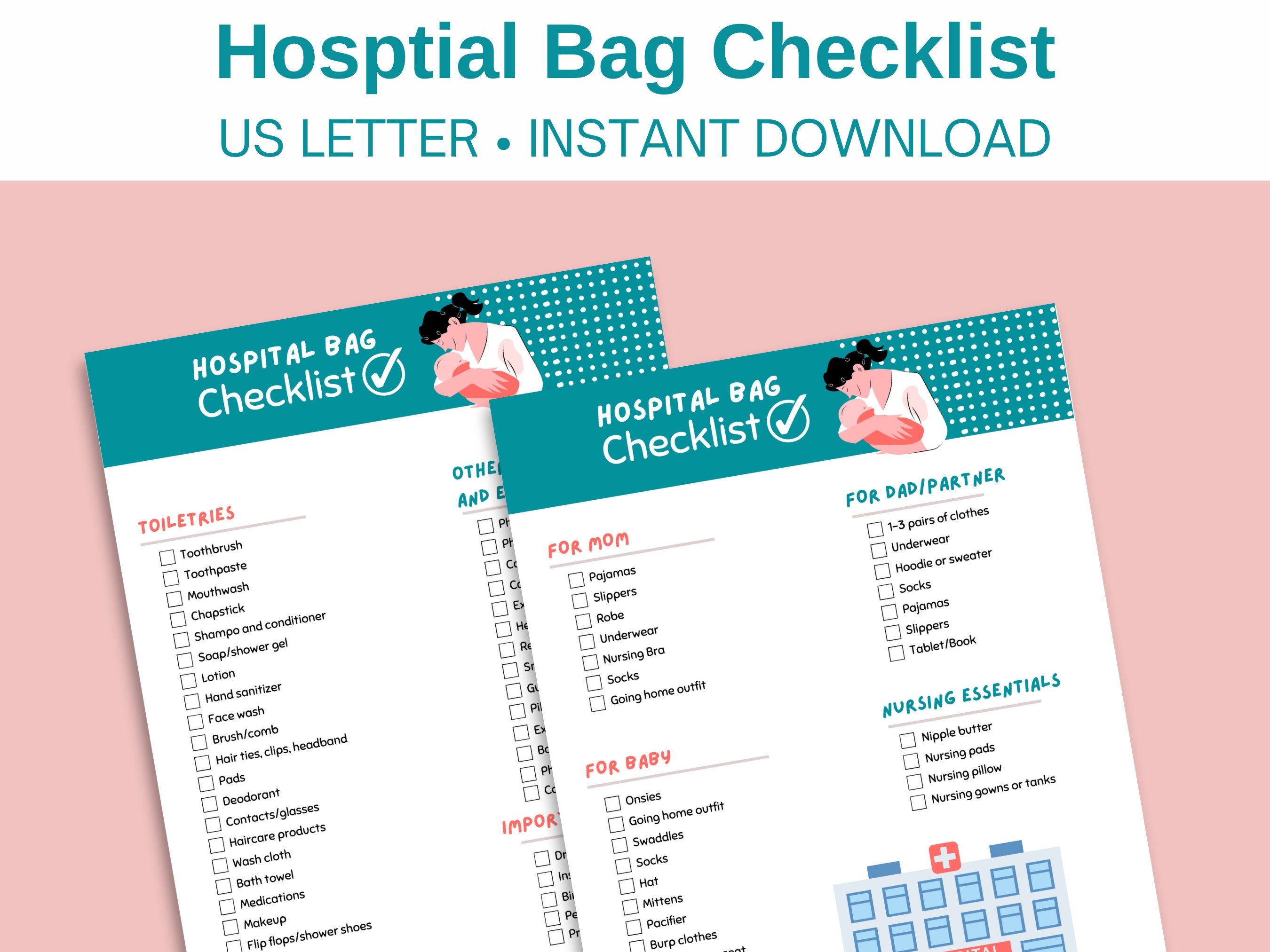 Hospital Bag Packing Checklist, Hospital Bag Essentials Pregnancy ...