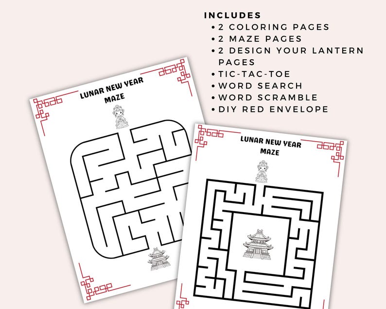 2025 Lunar New Year Kids Activity Bundle, Year of the Snake, Chinese ...