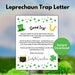 Leprechaun Trap Letter, St Patrick's Day Activity, Leprechaun Note ...