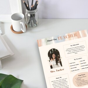 Editable Meet the Teacher Template, Canva Template, Back to School ...