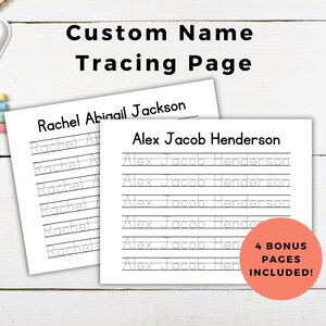 Handwriting Practice, Custom Name Tracing Sheet, Personalized Tracing ...
