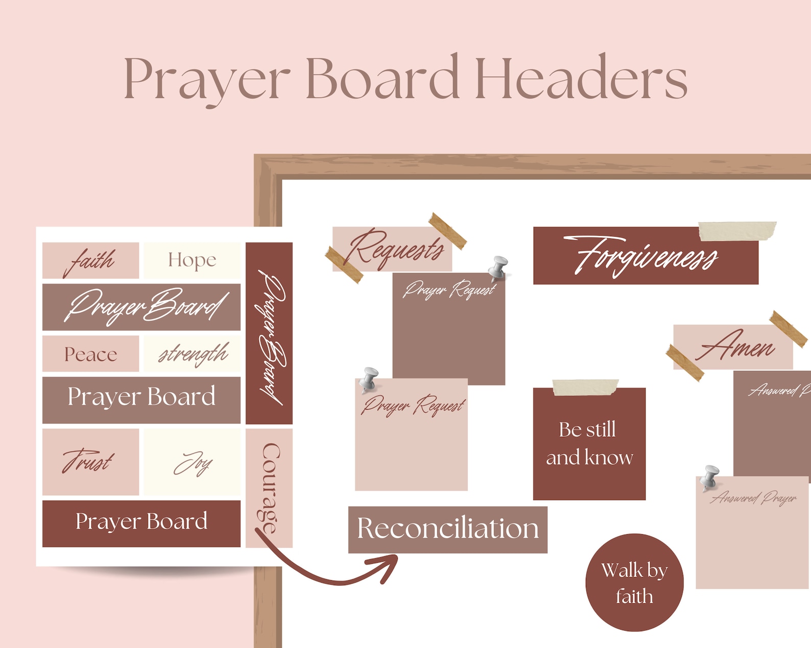 Printable Prayer Board, Prayer Board Kit, Prayer Request Cards ...