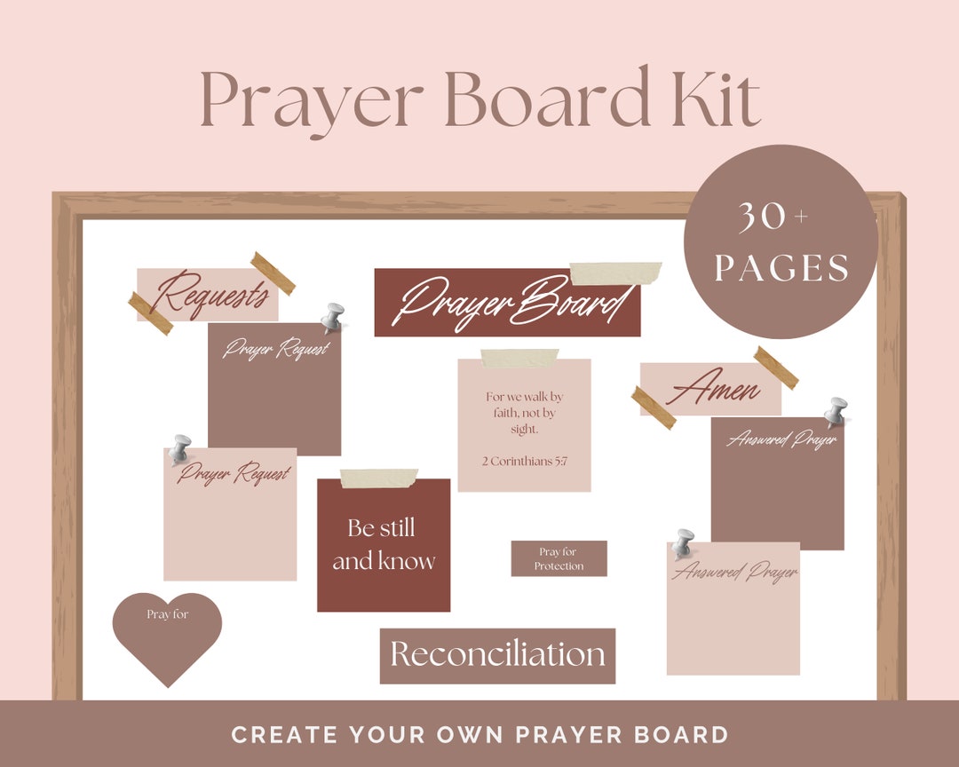 Printable Prayer Board, Prayer Board Kit, Prayer Request Cards ...