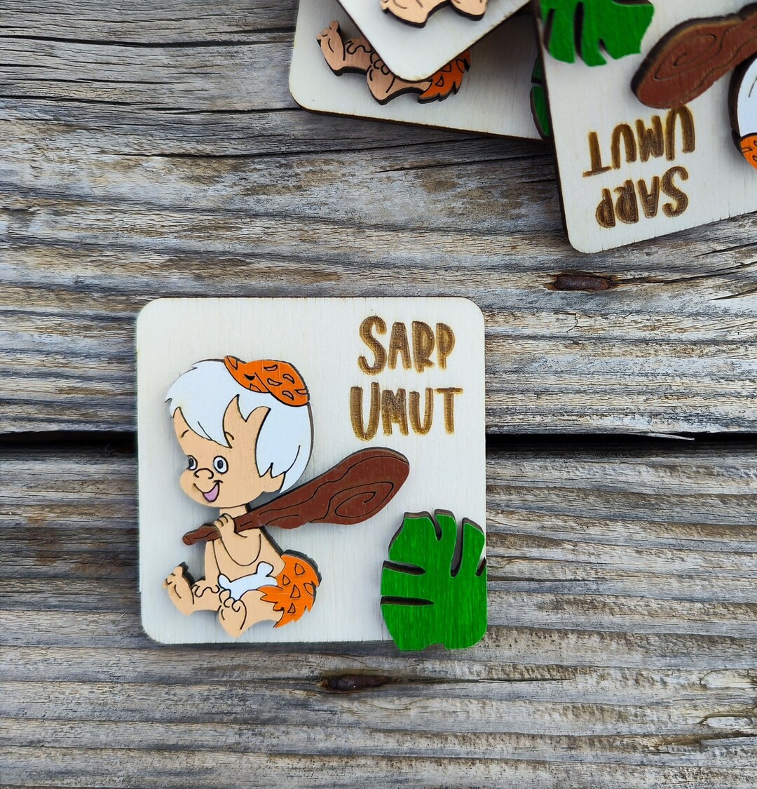 The Flintstones Magnet,bamm-bamm Party Favor,baby Shower Favors,happy ...