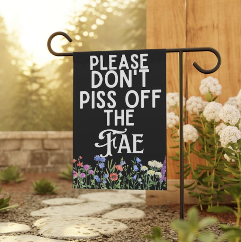 Don't Piss off the Fairies Garden Sign, Whimsical Outdoor Decor, Boho ...