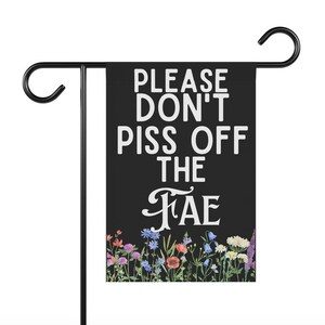 Don't Piss off the Fairies Garden Sign, Whimsical Outdoor Decor, Boho ...