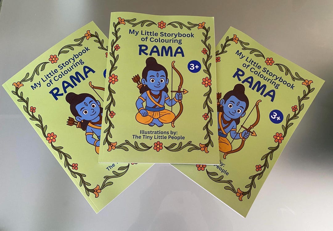 Lord Rama Colouring Storybook - Hindu Mythology With Morals, for Kids ...