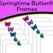 Springtime Butterfly Clip Art Frames - Etsy