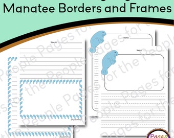 Orca Clip Art Lined Writing Paper Printable digital Download - Etsy