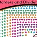 Hearts and Stars Clip Art Borders - Etsy