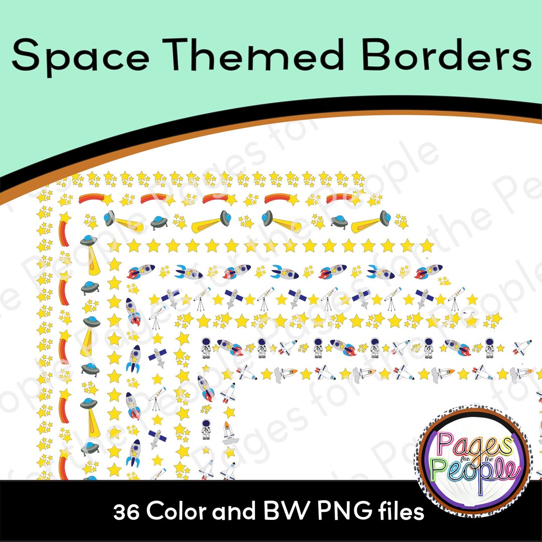Space Themed Clip Art Borders - Etsy