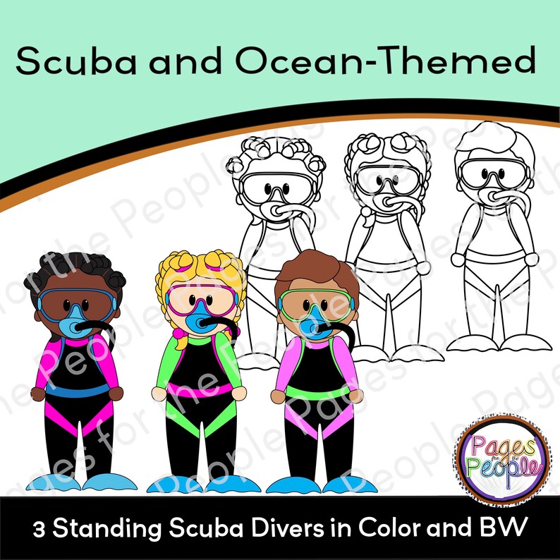 Inclusive Scuba and Ocean-themed Clip Art - Etsy