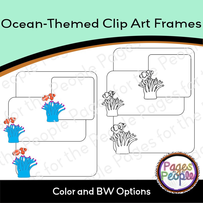 Ocean Themed Clip Art Frames - Etsy