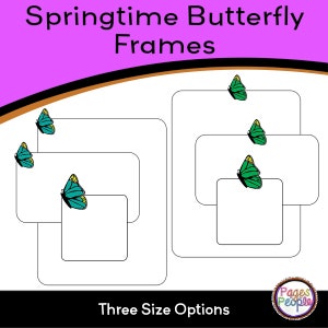 Springtime Butterfly Clip Art Frames - Etsy