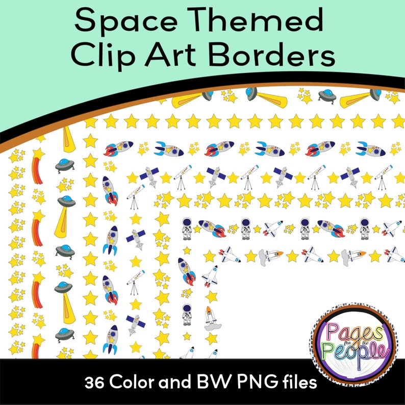 Space Themed Clip Art Borders - Etsy