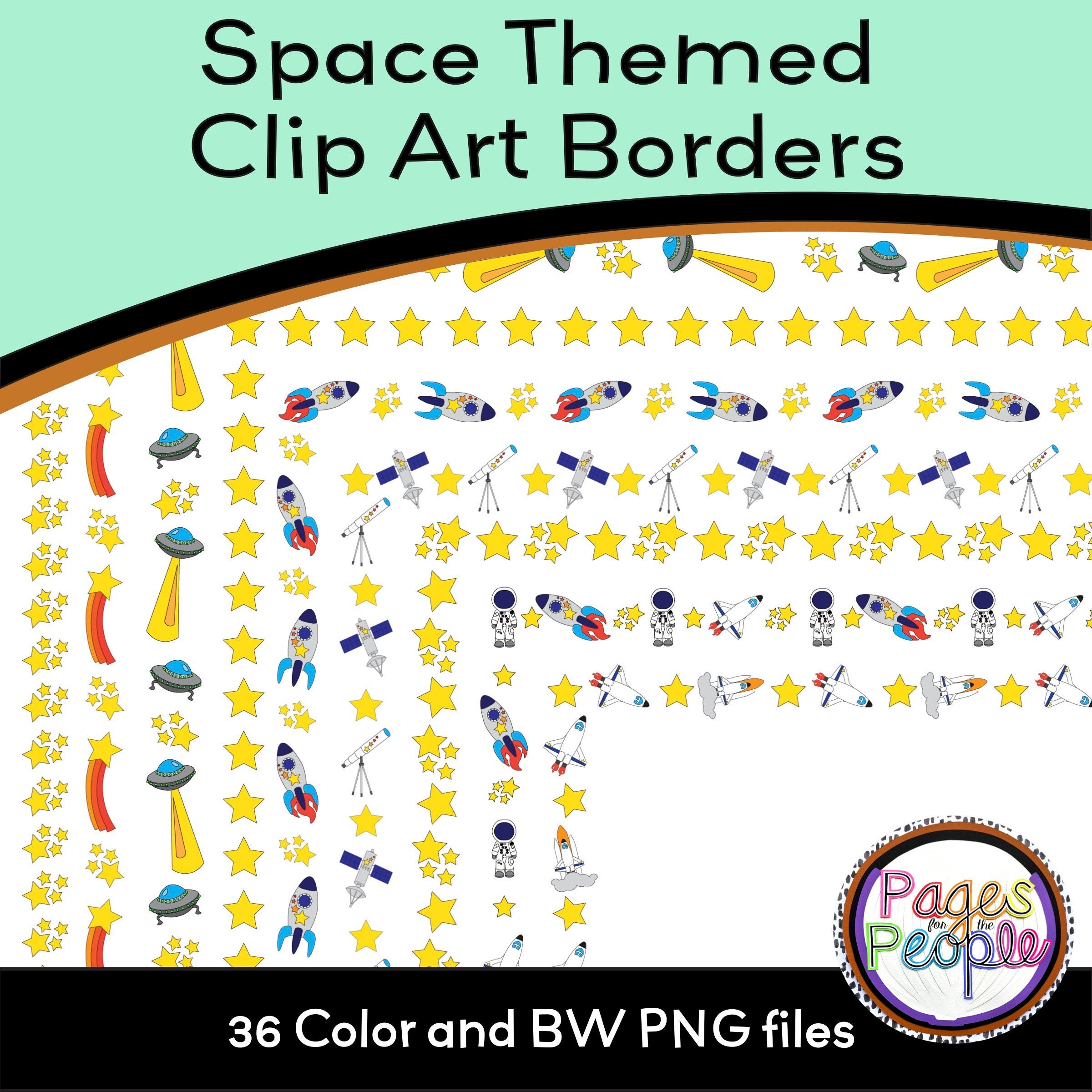 Space Themed Clip Art Borders - Etsy