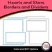 Hearts and Stars Clip Art Borders - Etsy