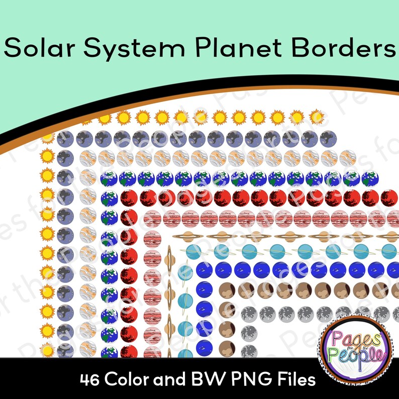 Solar System Planet Borders - Etsy