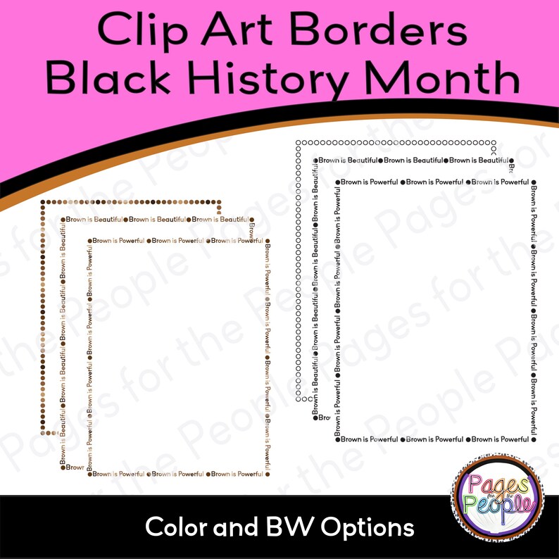 Black History Month Clip Art Borders: BLM - Etsy