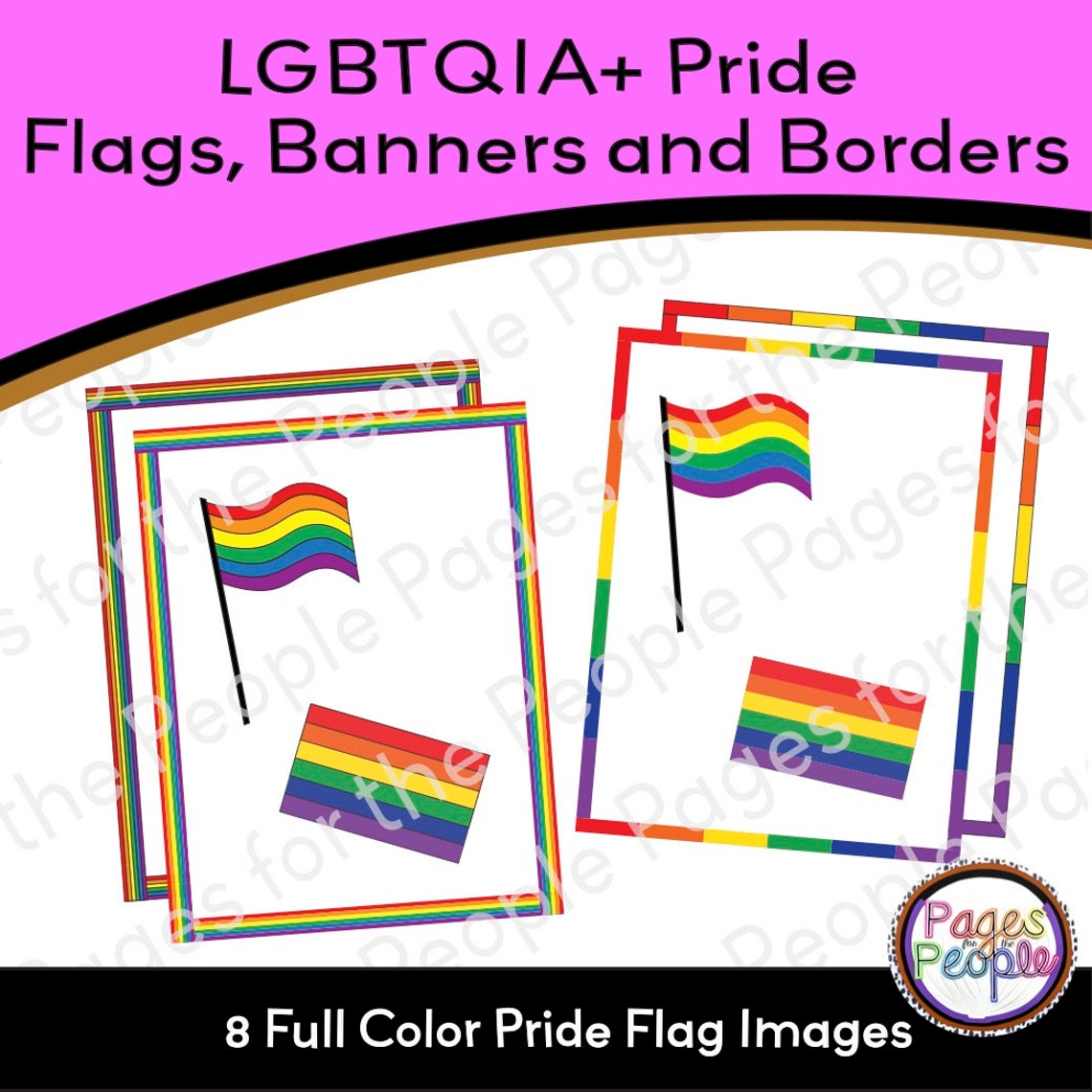LGBTQIA Pride Flags, Banners, and Borders Clip Art - Etsy