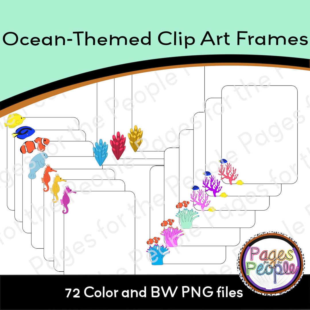 Ocean Themed Clip Art Frames - Etsy