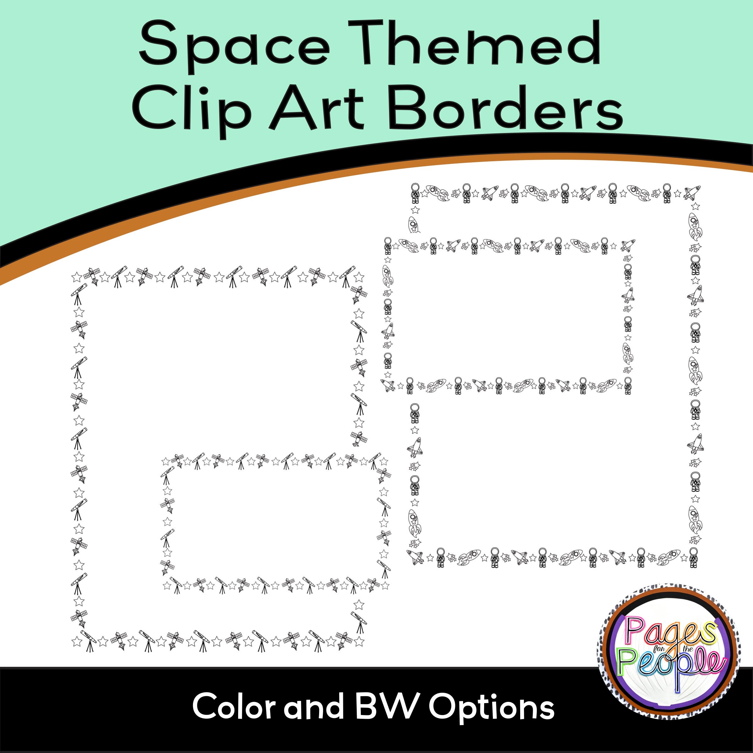Space Themed Clip Art Borders - Etsy