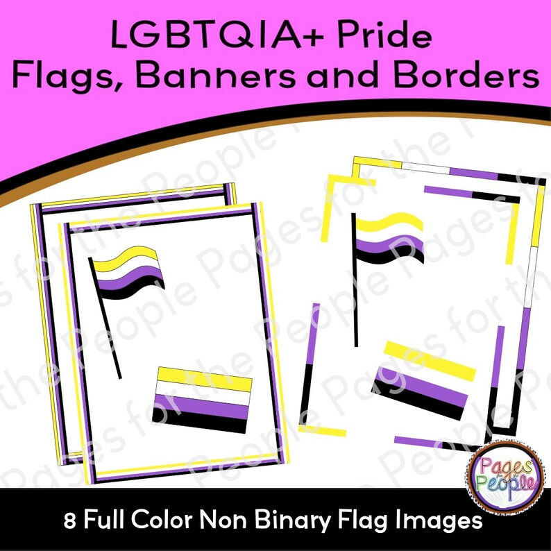LGBTQIA Pride Flags, Banners, and Borders Clip Art - Etsy