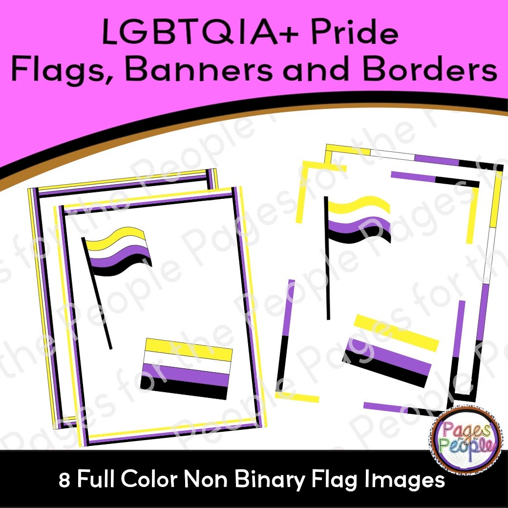 LGBTQIA Pride Flags, Banners, and Borders Clip Art - Etsy Canada