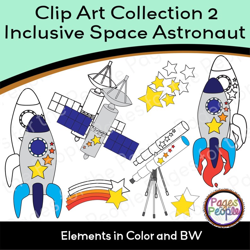 Inclusive Astronaut Clip Art Collection 2 - Etsy