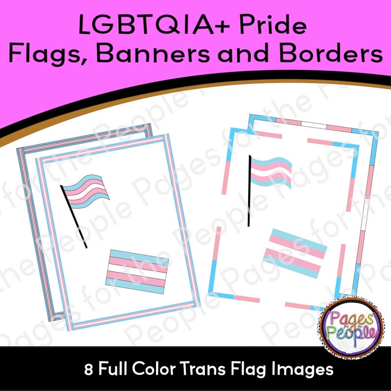 LGBTQIA Pride Flags, Banners, and Borders Clip Art - Etsy Singapore