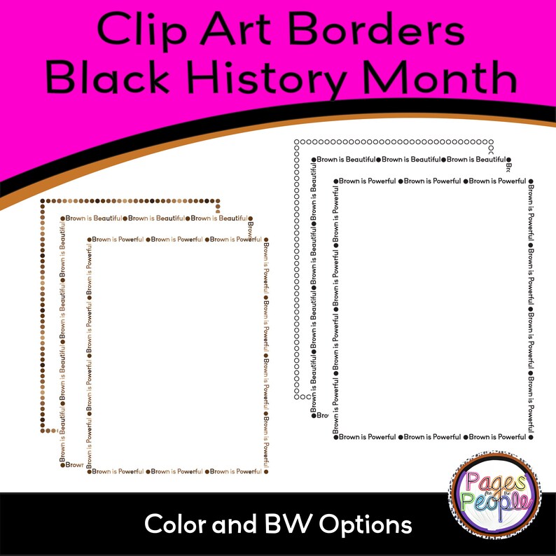 Black History Month Clip Art Borders: BLM - Etsy