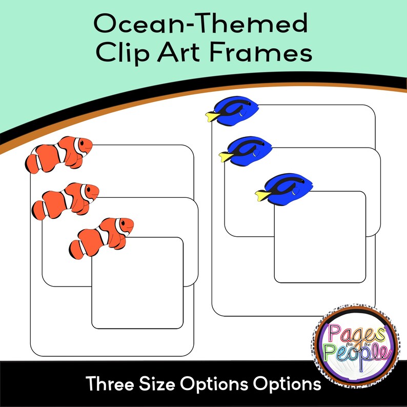Ocean Themed Clip Art Frames - Etsy